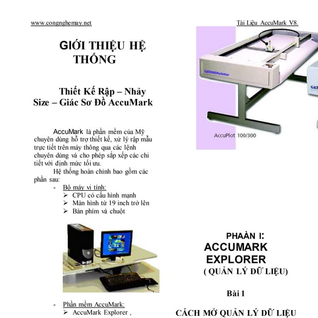 TÀI LIỆU ACCUMARK V8 – Thiết kế rập, nhảy size, giác sơ đồ | DOC