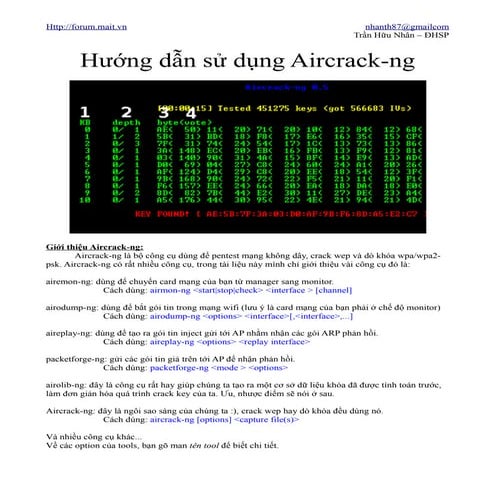Tailieu aircrack | PDF
