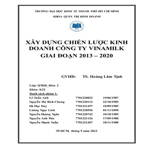 Công ty cổ phần sữa Việt Nam Vinamilk | PPTX