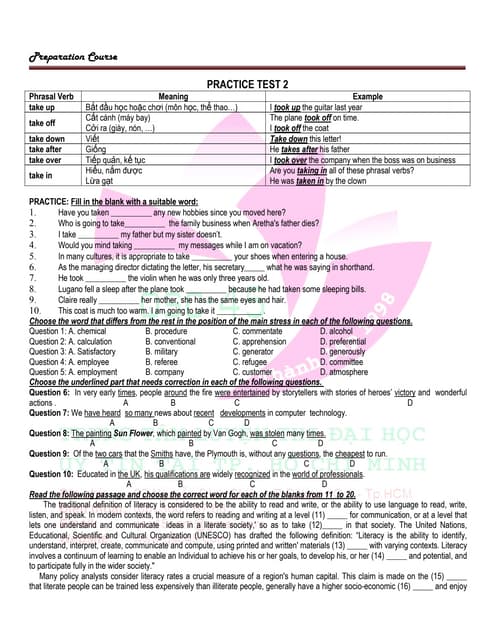 Bài tập bổ trợ anh 10 Global có file nghe và đáp án cả năm unit 6 HS.docx