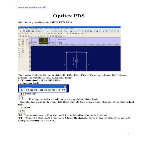 Tai Lieu Huong Dan Su Dung Optitex PDS Thiet Ke Thoi Trang | PDF