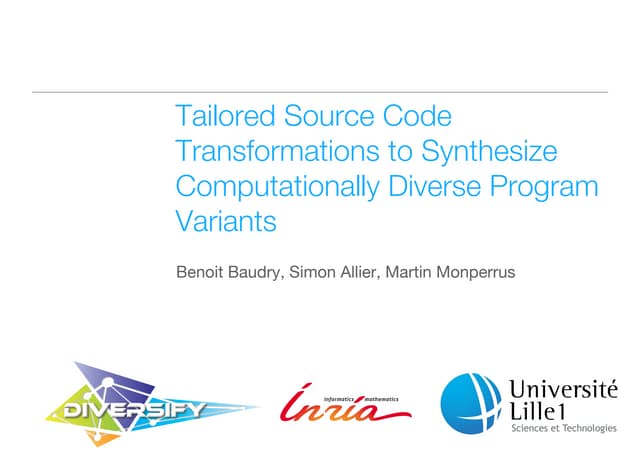 Tailored Source Code Transformation Synthesize Computationally Diverse