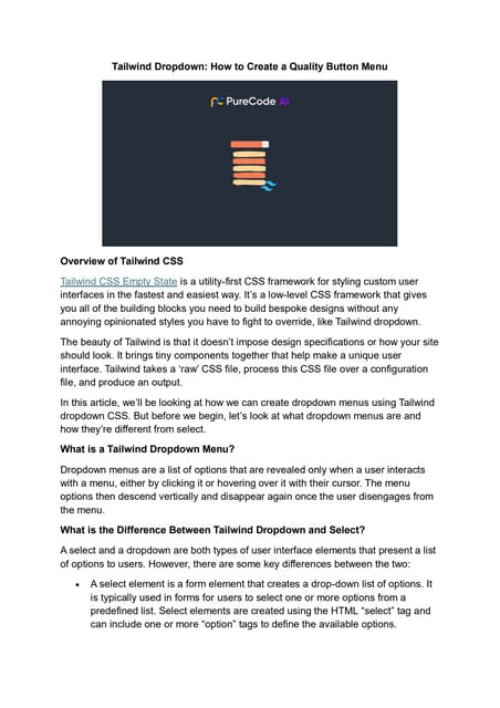 Tailwindcss Empty State Pure Code Ai Pdf