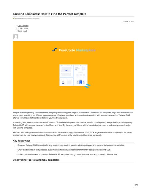 Tech talk on Tailwind CSS | PPT