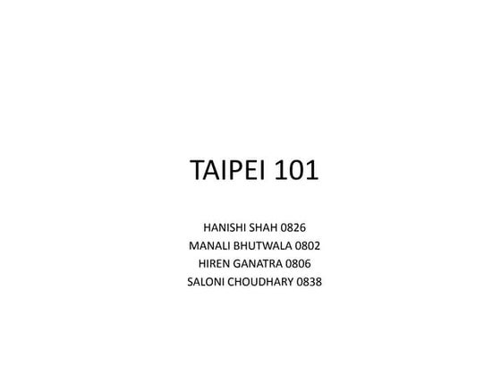TAIPEI 101, CASE STUDY | PDF