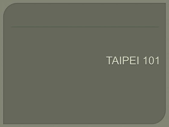 TAIPEI 101, CASE STUDY | PDF