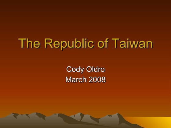 Taiwan presentation | PPTX