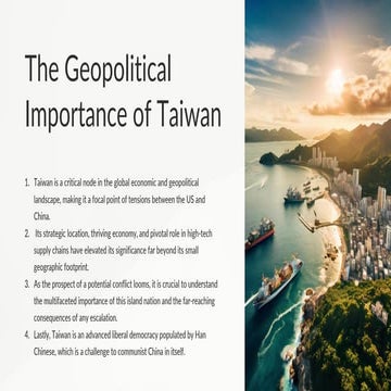 The geopolitical importance of Taiwan and the USA | PDF