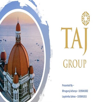 Taj group of hotels | PPTX