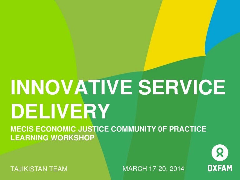 Innovative Service Delivery