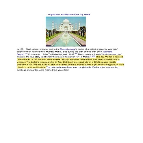Tajmahal project | DOCX