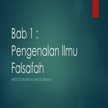 TAJUK 1 pengenalan falsafah................. | PDF