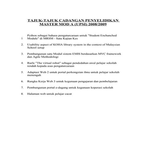 Tajuk Cadangan | DOC