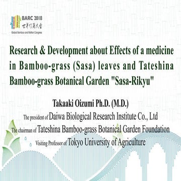 Takaaki Oizumi_Research & Development about Effects of a Medicine in Bamboo | PPT