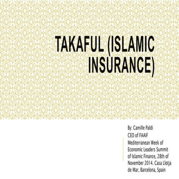 Takaful Islamic Insurance IF for Lawyers | PPTX