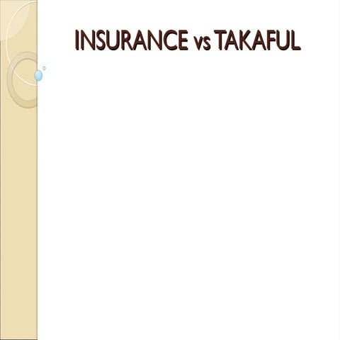 Takaful vs Insurance in banking and finance | PPT