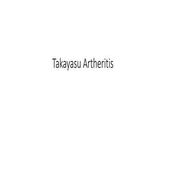 TAKAYASU'S ARTERITIS OVERVIEW OF MEDICAL SURGICAL NURSING..pptx