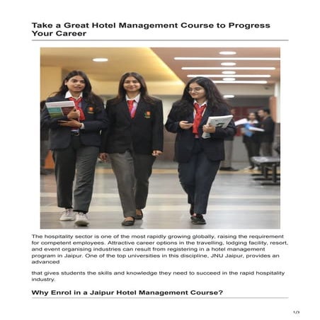 Take a Great Hotel Management Course to Progress Your Career.pdf