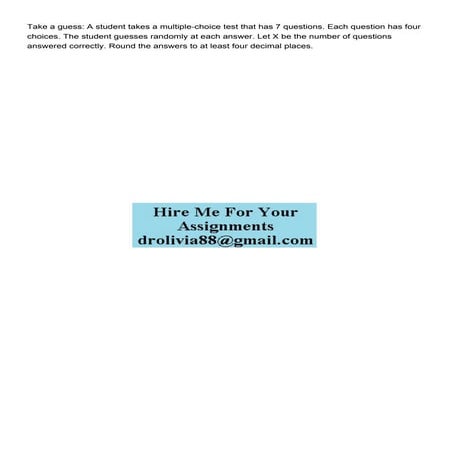 Take a guess A student takes a multiplechoice test that ha.pdf