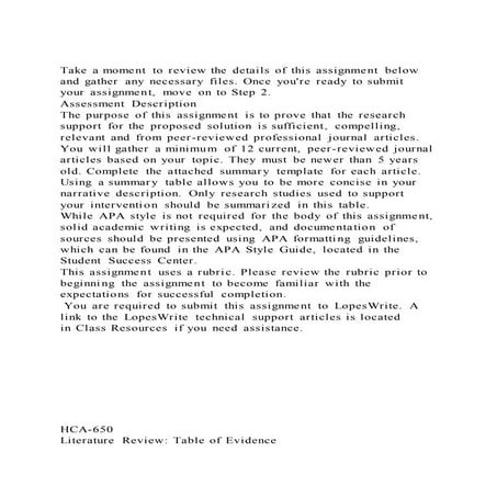 Take a moment to review the details of this assignment below and g | DOCX