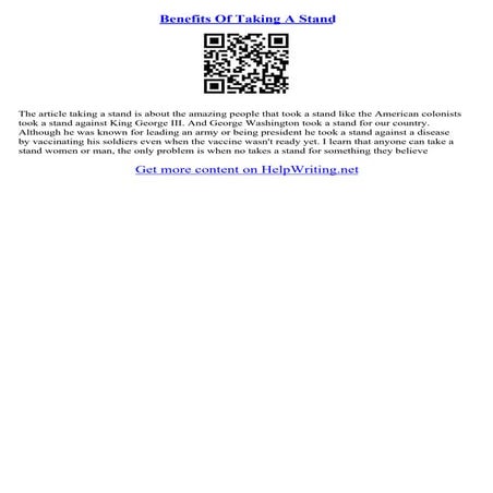 Take A Stand Essay Topics | PDF