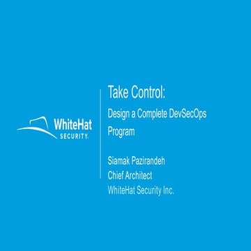 Take Control: Design a Complete DevSecOps Program | PPT