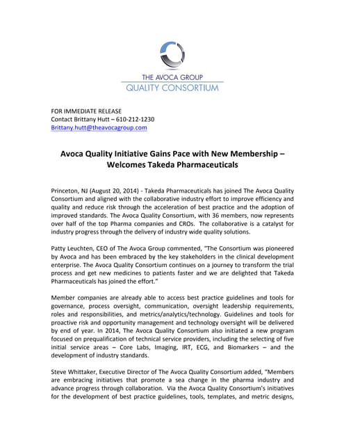 The Avoca Group 15th Anniversary Timeline | PDF