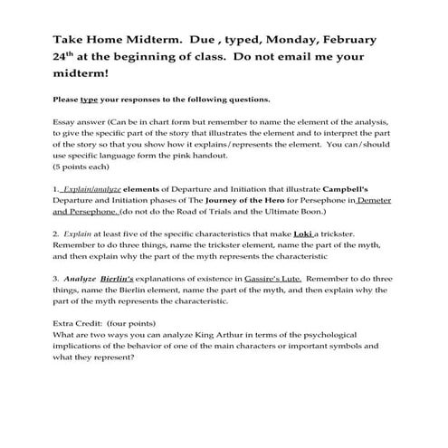 Take home midterm | PDF | Educational Assessment | Education