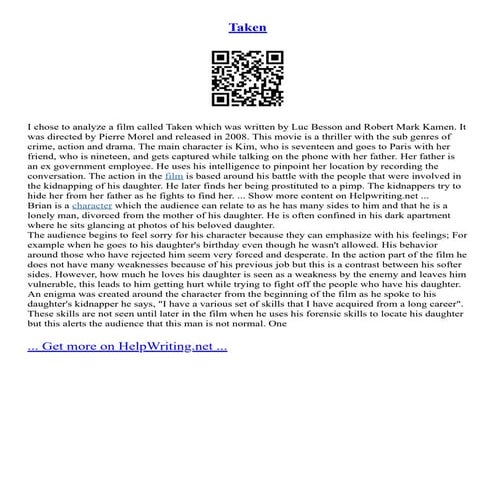 Taken | PDF