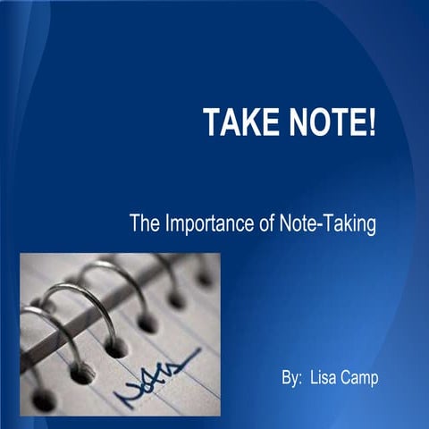 Take note! | PPT