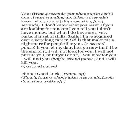 Taken phone call script | DOCX