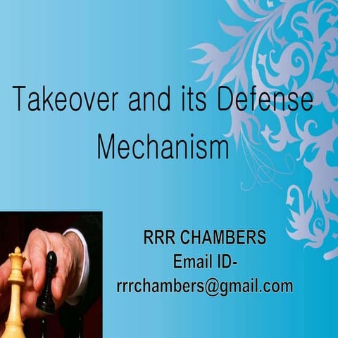 Takeover and its Defense Mechanism - PPT.ppt