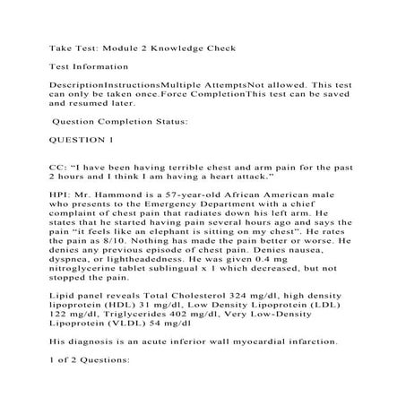 Take Test Module 2 Knowledge CheckTest InformationDescripti.docx