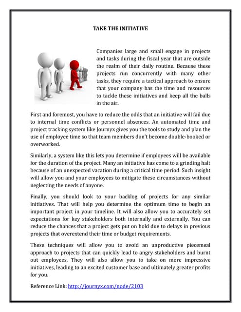 Ways to Develop your Initiative | PPT