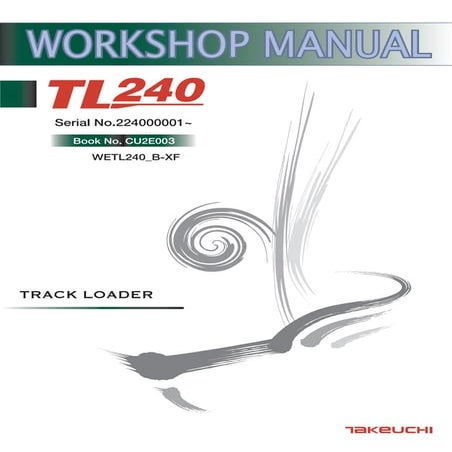 Takeuchi tl12 track loader service repair workshop manual (serial no ...