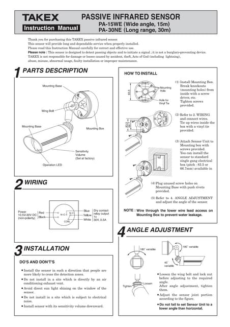 Takex TAD-100 Instruction Manual | PDF