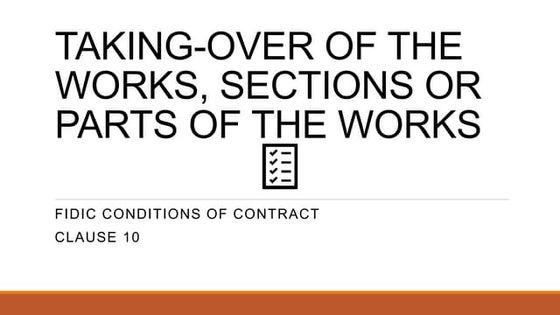 Importance of Taking Over Certificate (TOC) | DOCX