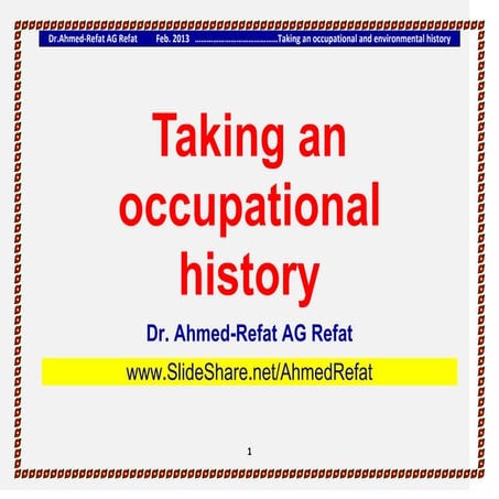 Taking an effective occupational history | PDF