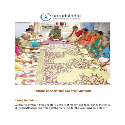 The Privilege of Caring for the Elderly. | PPTX