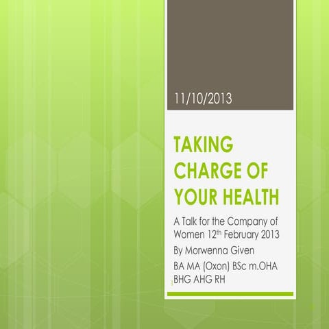 Taking charge of your health | PPT