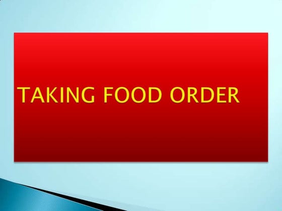 Taking beverage order | PPT
