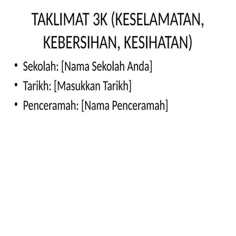 Taklimat_program 3K-sekolah kebangsaan seri gelugor | PPTX