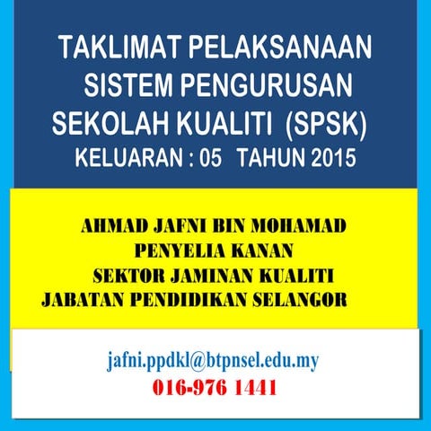 Taklimat asas spsk | PPT