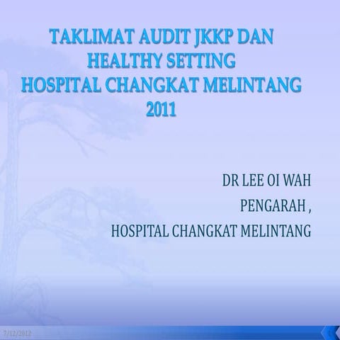Taklimat audit jkkp dan healthy setting 3 | PDF