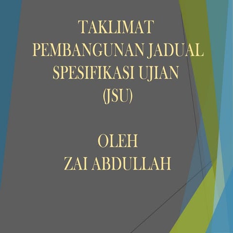 TAKLIMAT JSU digunakan untuk latihan LSF | PPT
