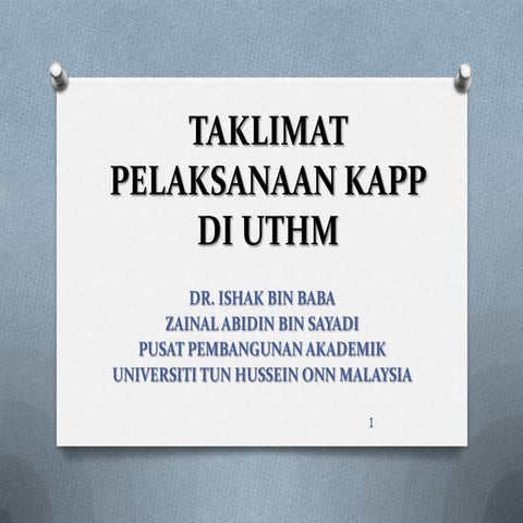 Taklimat Kursus Asas Pembelajaran Pengajaran | PPT