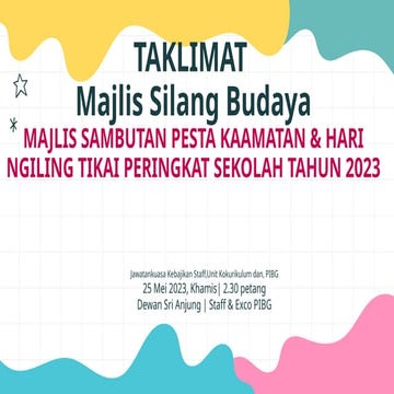 TAKLIMAT NGILING TIKAI 2023 peringkat sekolah | PPTX