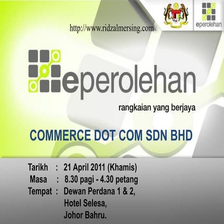 Taklimat pembekal commercedotcom 20111 | PDF