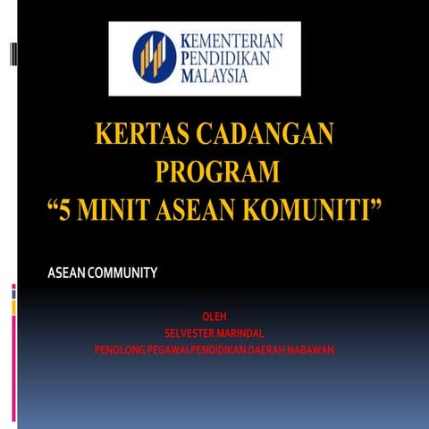 Taklimat program komuniti asean bpsh | PPTX