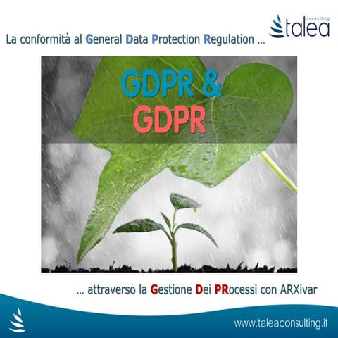 Talea Consulting - GDPR & GDPR | PPT